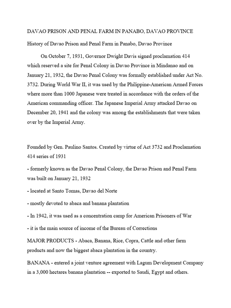 Davao Prison Contents | PDF | Penology | Imprisonment And Detention