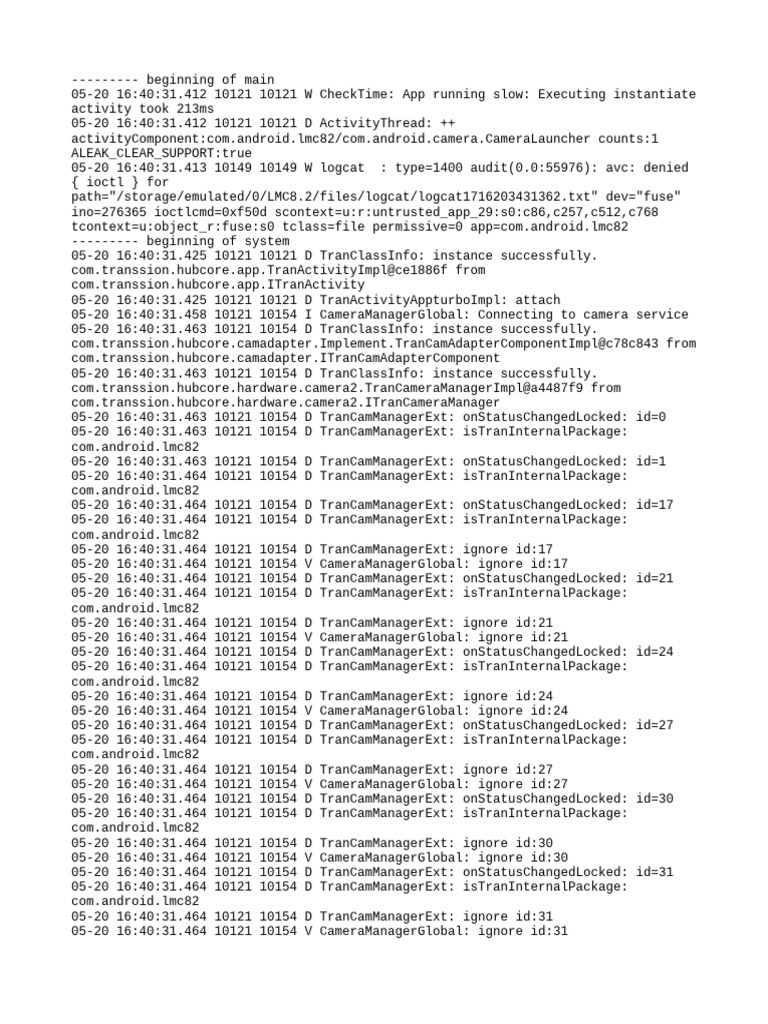 Logcat 1716203431362 | PDF | Operating System Technology | Operating System Families