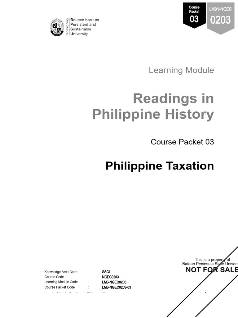 RIPH Learning Module 3 CP 3 Taxation | PDF | Taxes | Payments RIPH Learning Module 3 CP 3 Taxation | PDF | Taxes | Payments