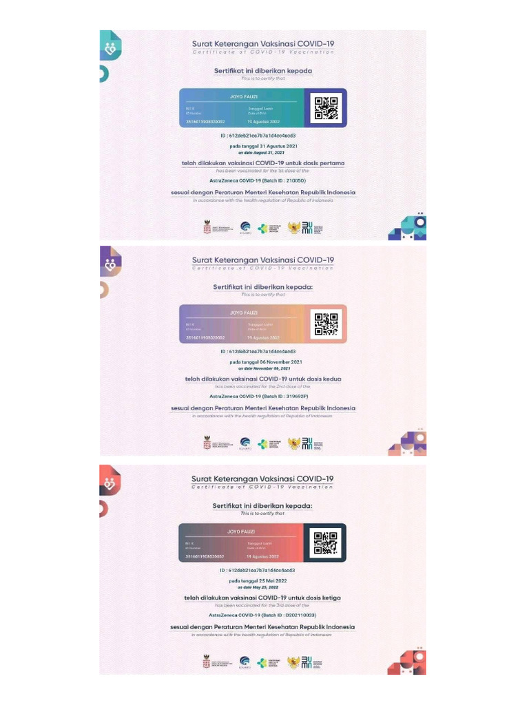 Sertifikat Vaksin Pdf