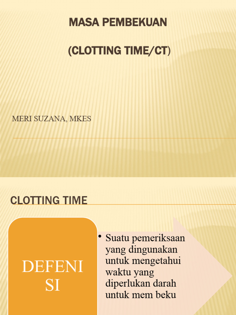 Clotting Time Metode Lee and White | PDF