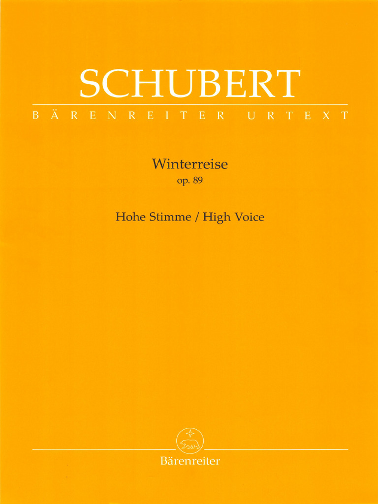 Schubert - Winterreise (Bärenreiter) | PDF