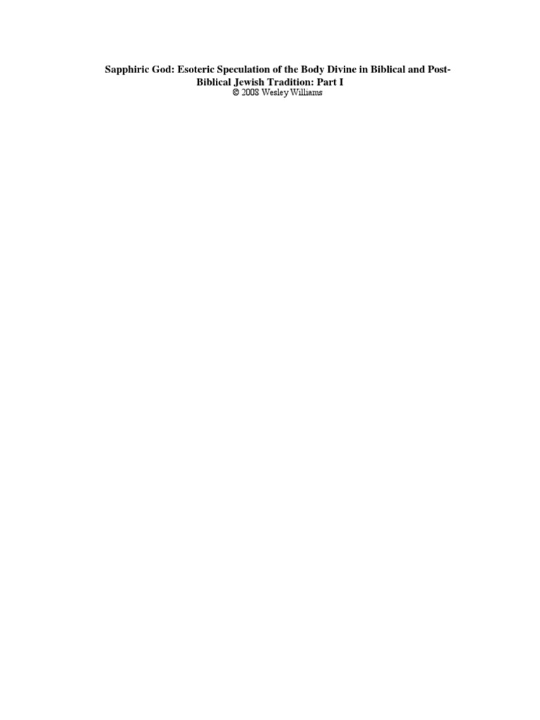 Sapphiric Part I.471537 | PDF | Genesis Creation Narrative | Book Of Exodus