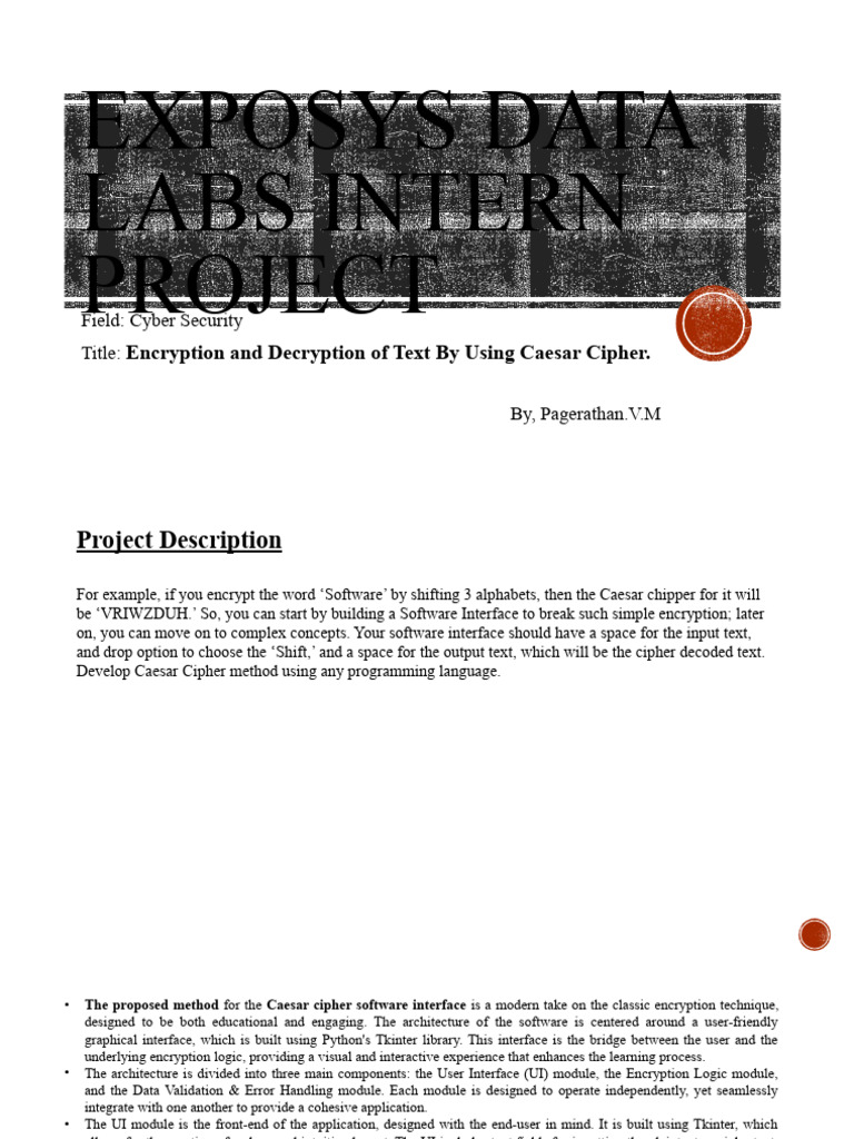 Caesar Cipher Software Interface Design | PDF | Encryption | User Interface