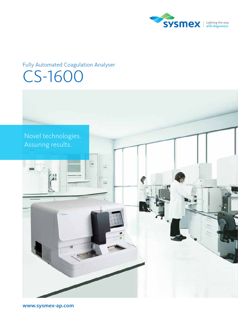 Sysmex CS-1600Bro2019 FinalLR | PDF | Assay | Absorbance