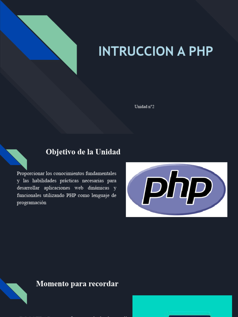 PHP Introduccion | PDF | Php | Servidor web PHP Introduccion | PDF | Php | Servidor web