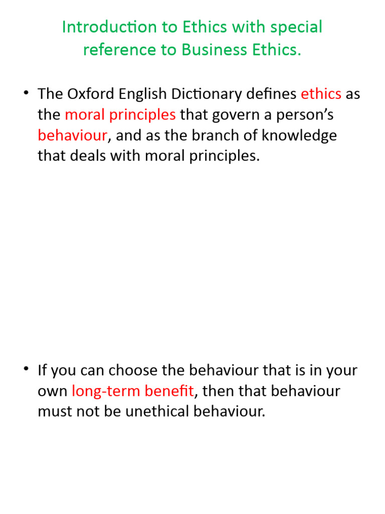 Lecture - 1 & 2 | PDF | Business Ethics | Morality Lecture - 1 & 2 | PDF | Business Ethics | Morality