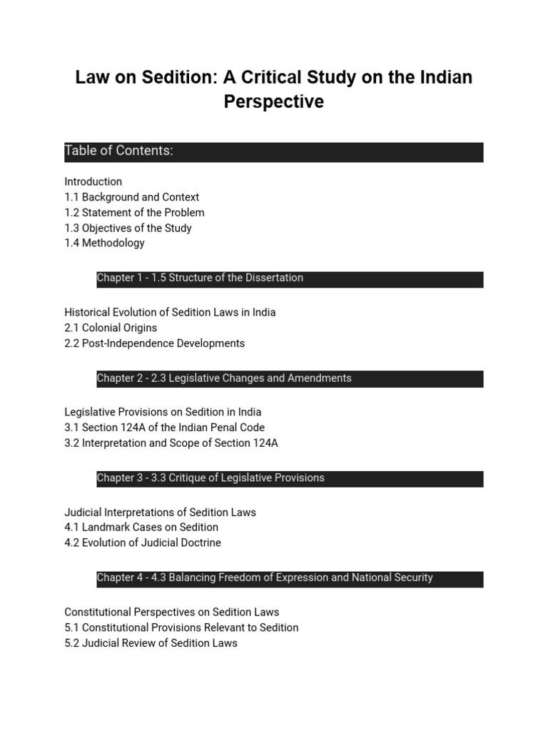 Critical Analysis of India's Sedition Law | PDF | Freedom Of Speech ...