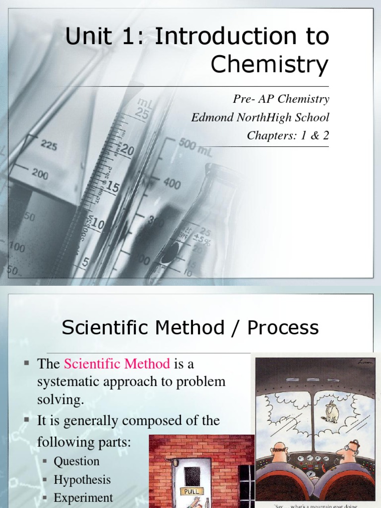 Unit 1: Introduction To Chemistry: Pre-Ap Chemistry Edmond Northhigh ...