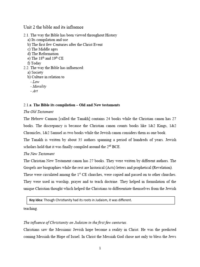 Bible's Historical Influence | PDF | Catholic Church | Eastern Orthodox ...