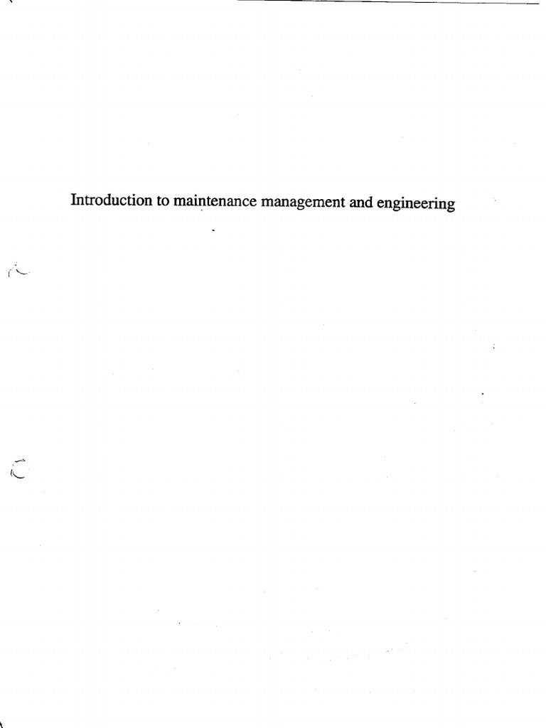 Plant Maintenance Engineering Course 1998 (I) | PDF