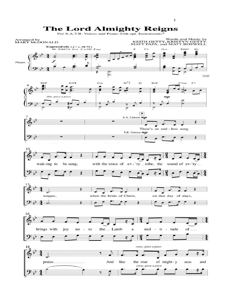 The Lord Almighty Reigns Pdf