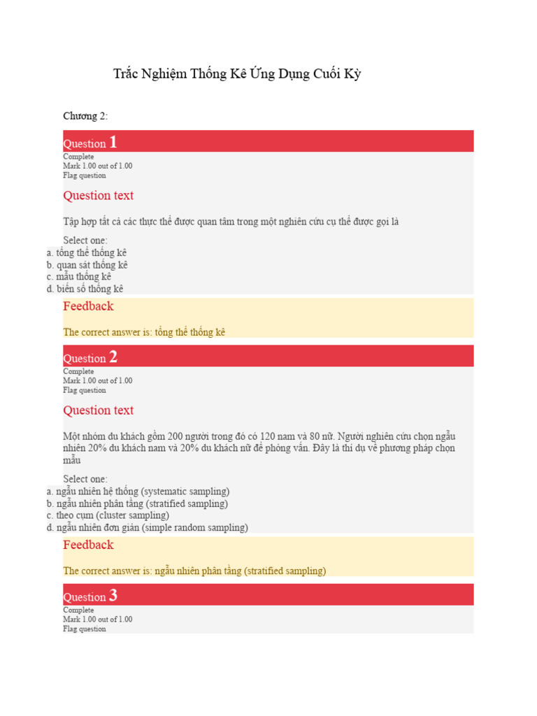 Trắc nghiệm TKUD cuối kì | PDF