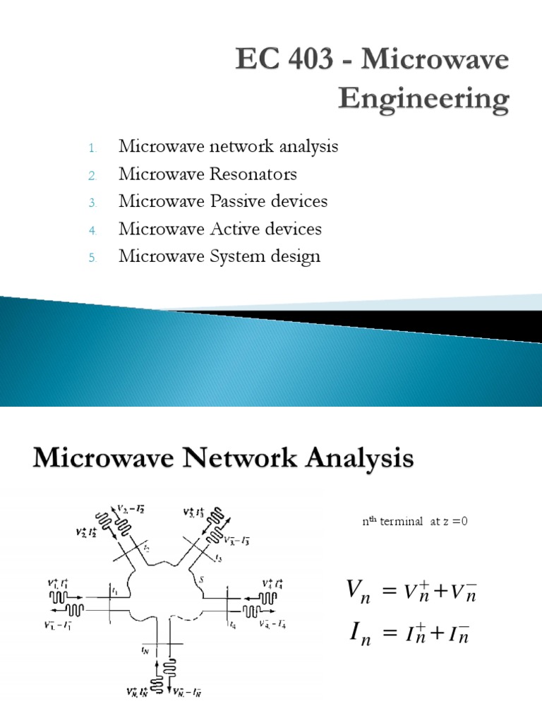 1 - Microwave Network Analysis | PDF | Network Analysis (Electrical ...