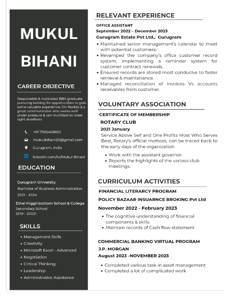 Mukul CV | PDF