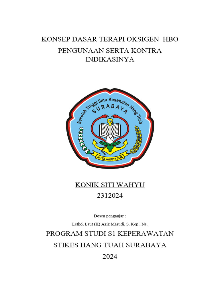 RPL2-KONIK-2312024-TUGAS Konsep Dasar Terapi Oksigen HBO | PDF