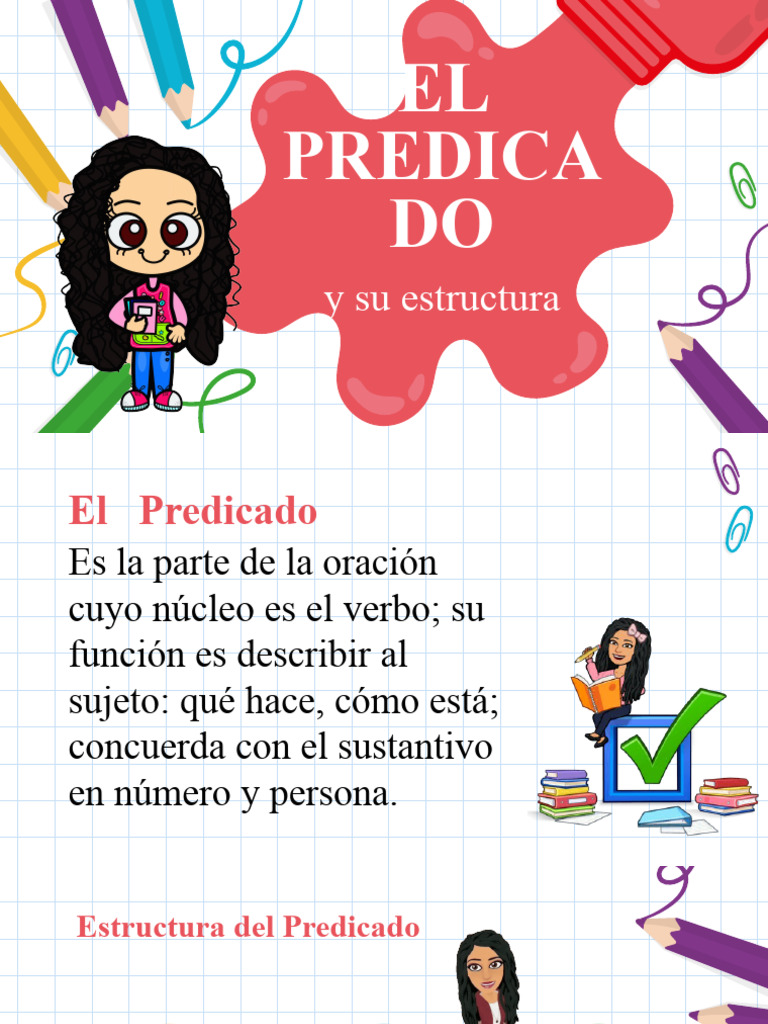 El Predicado y Su Estructura | PDF | Verbo | Predicado (Gramática)
