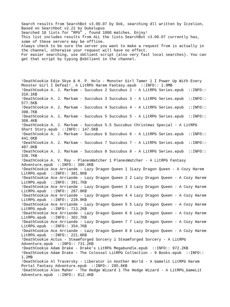SearchBot - Results - For - RPG | PDF | Fantasy