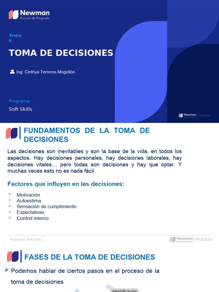 Tema 6 Toma de Decisiones | PDF | Toma de decisiones | Ciencias del comportamiento