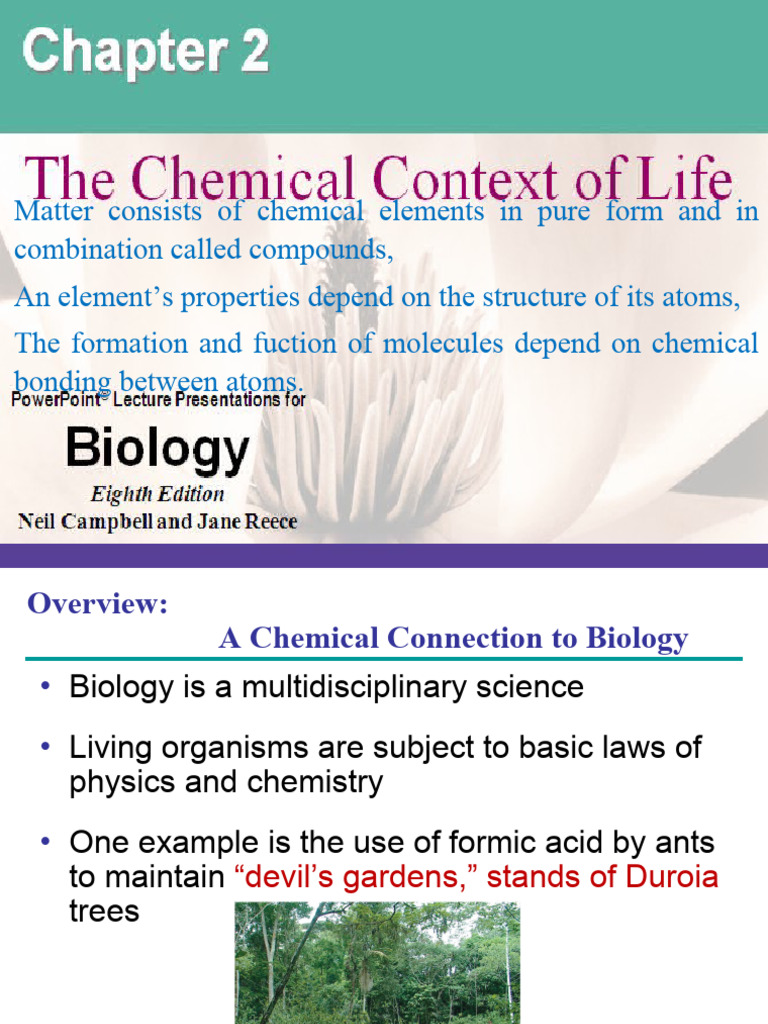 BA 02 - The Chemical Context of Life | PDF | Ion | Chemical Bond