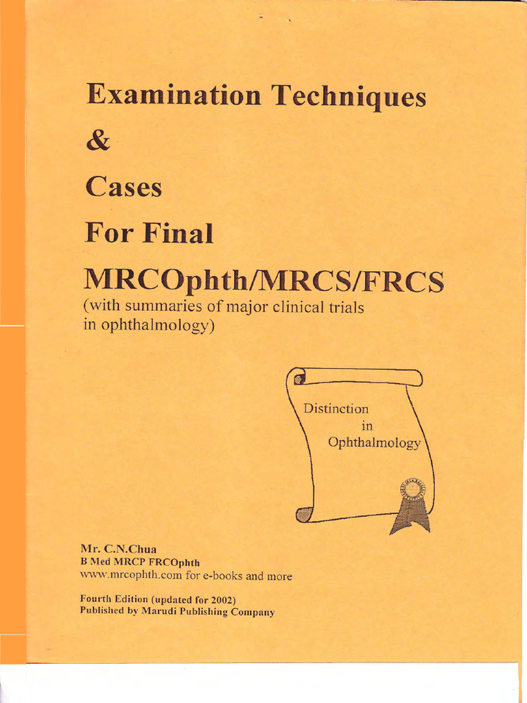 MRCOphth Examination Techniques Guide | PDF | Human Eye | Eye