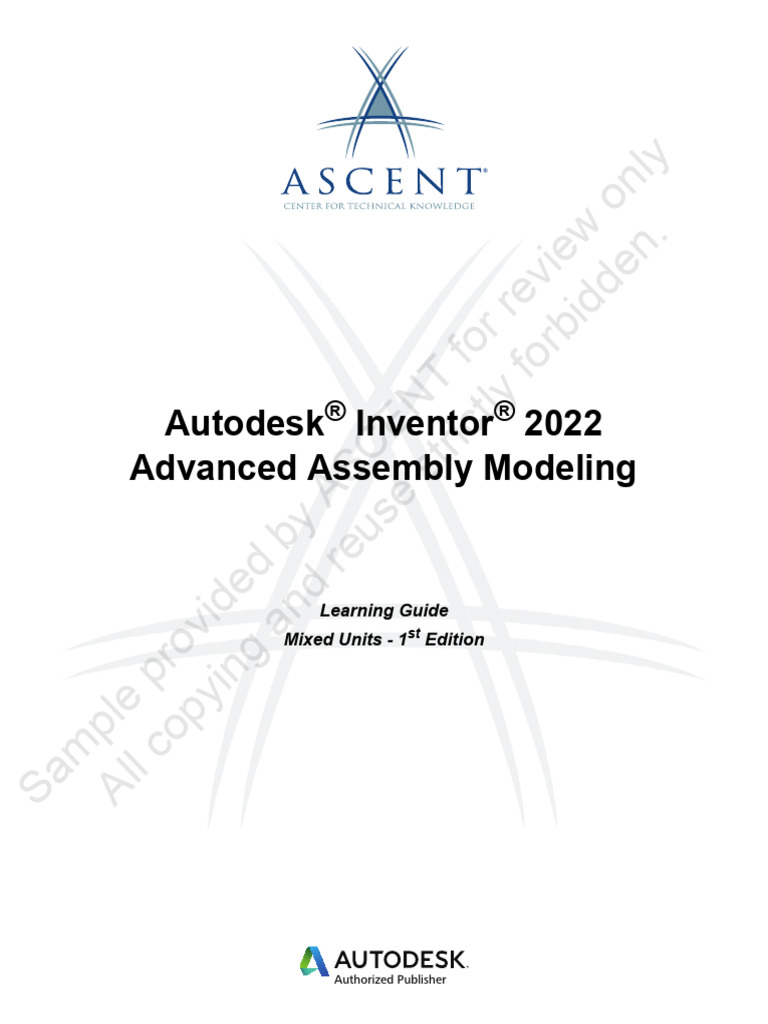 Inventor 2022 Advanced Assembly Modeling | Download Free PDF | Autodesk
