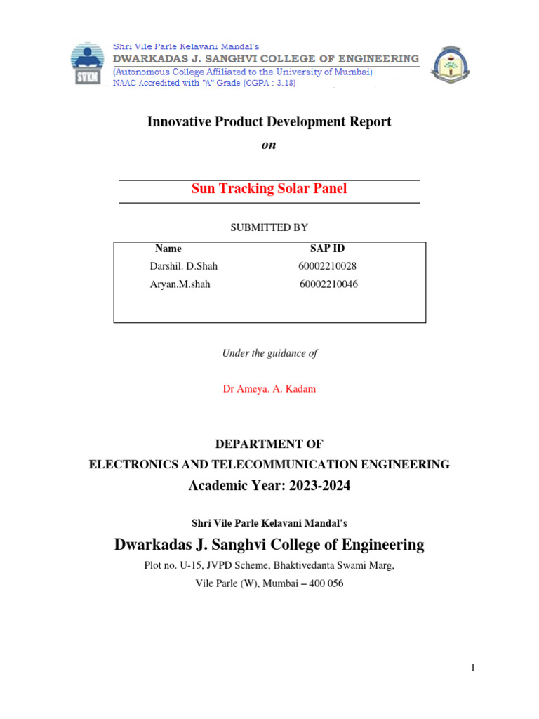 IPD Report - 28 - 46 | PDF | Arduino | Solar Energy