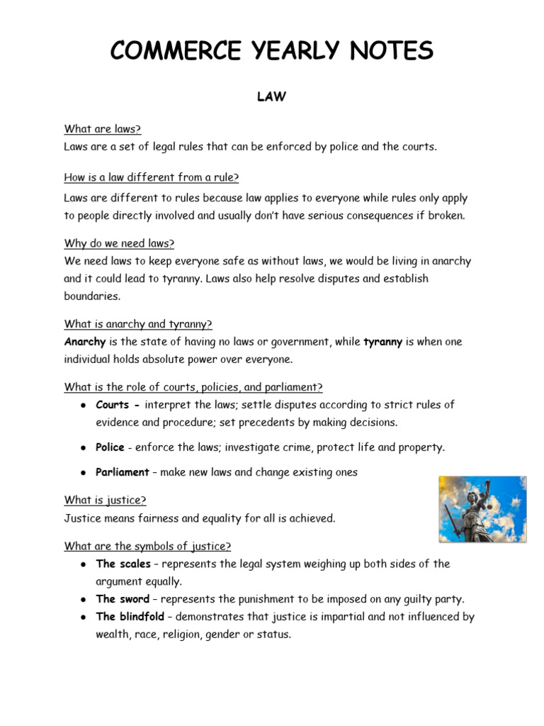 DYLAN ZIN Yr10 Commerce Yearly Notes | PDF | Burden Of Proof (Law ...