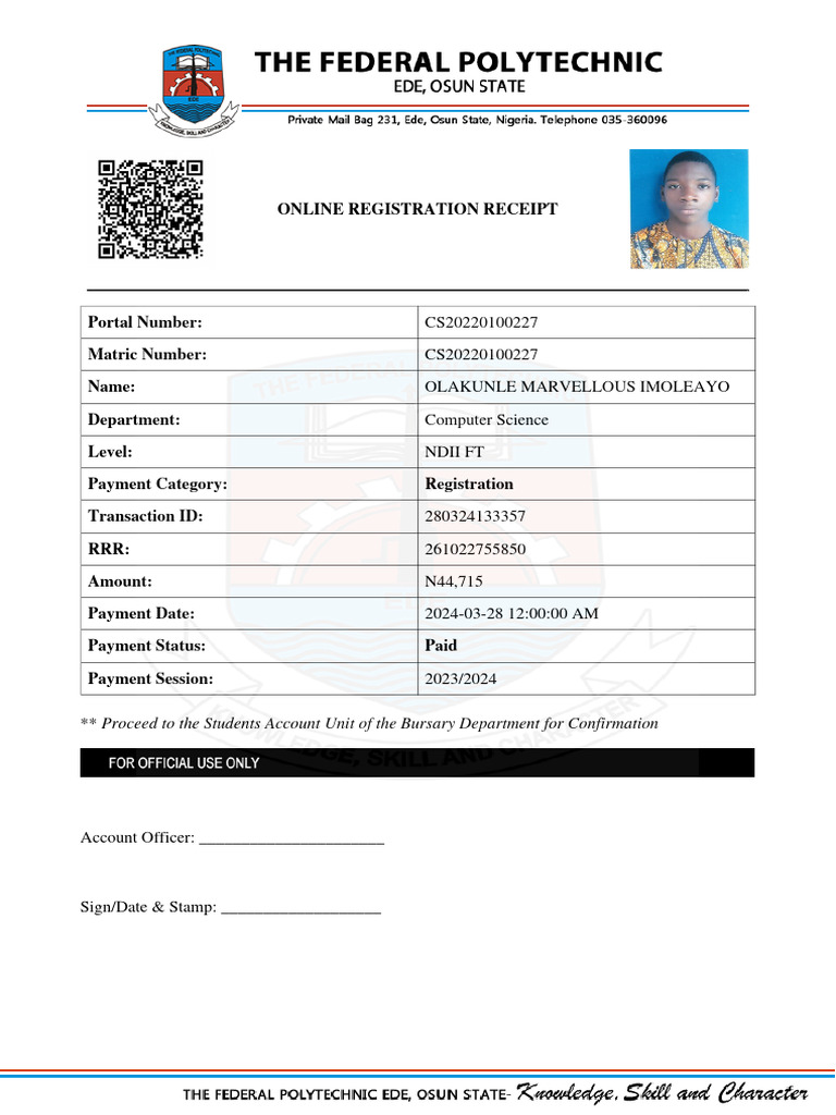 Online Registration Receipt | PDF | Business