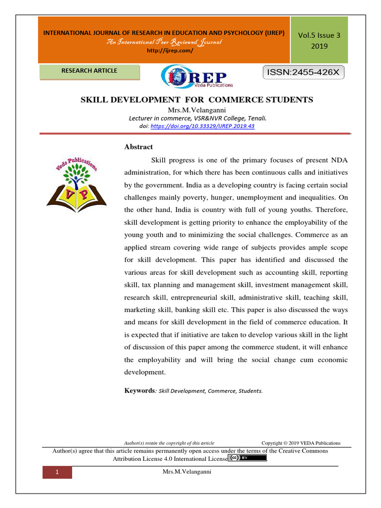 1 5 Skill Development For Commerce Students | PDF | Accounting ...