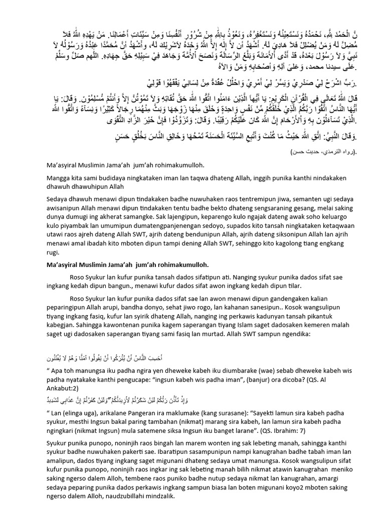 Khutbah I | PDF | Foreign Language Studies | Religion & Spirituality