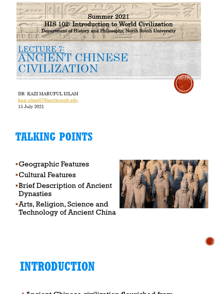 Lecture 7 World Civilization Summer 2021 NSU | PDF | Emperor Of China ...