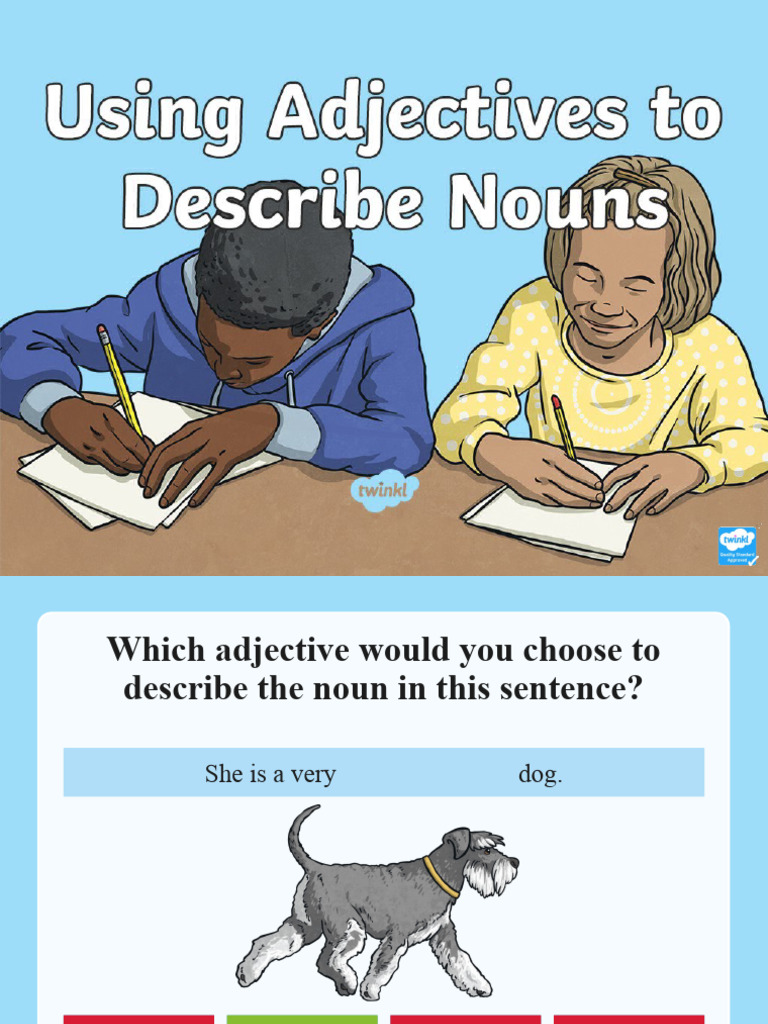 Adjective Selection Quiz for Nouns | PDF