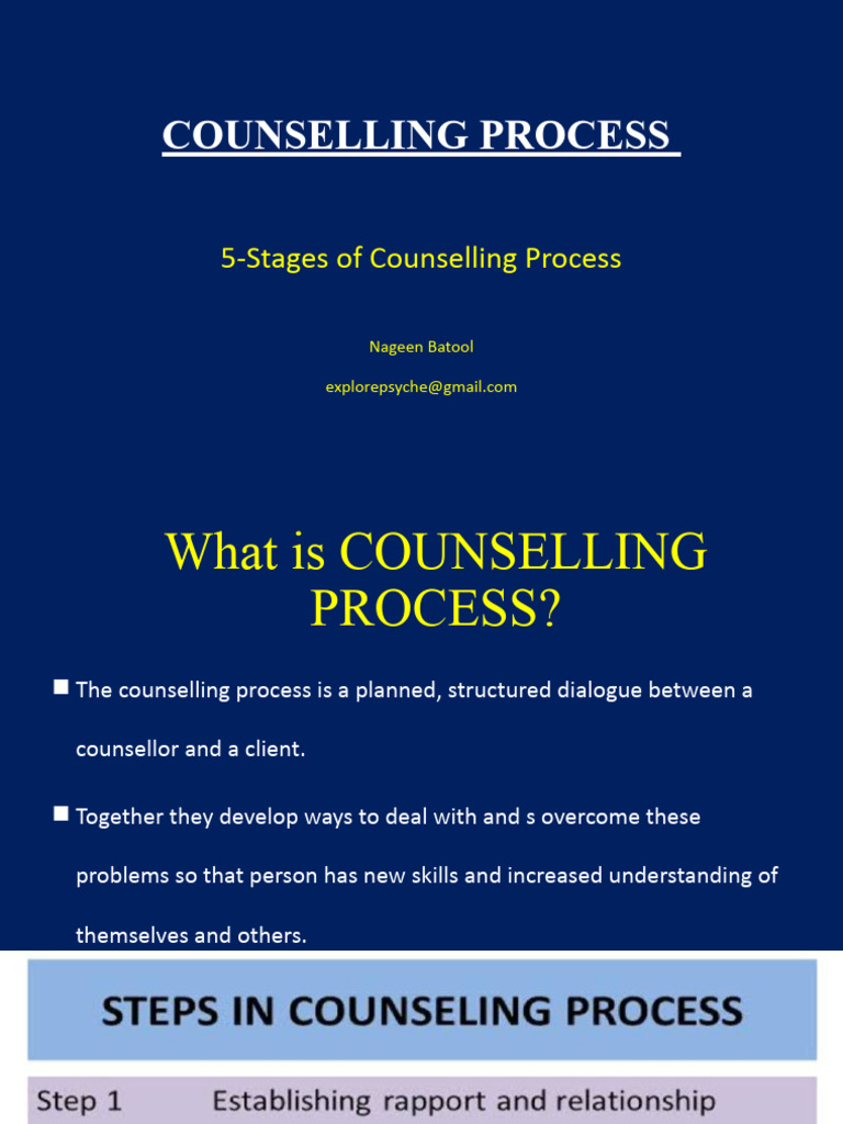 5 Stages of the Counselling Process | PDF | Career & Growth