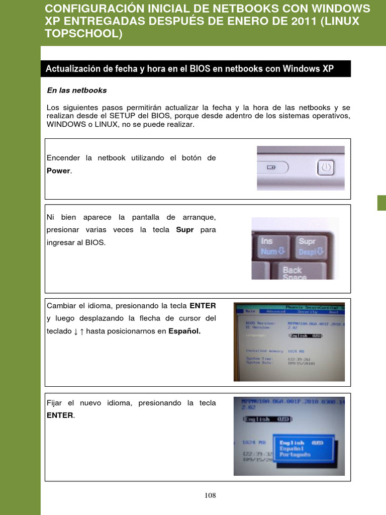Configuracion Servidor Top School NetXP | PDF | Bios | Microsoft Windows