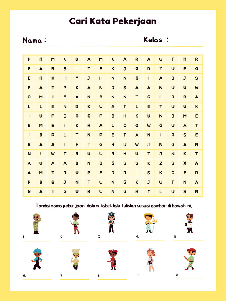 LKPD Mengenal Profesi Kelas 1 SD | PDF