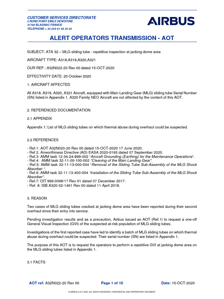 Aot A32n022 20 | PDF | Aviation | Aircraft