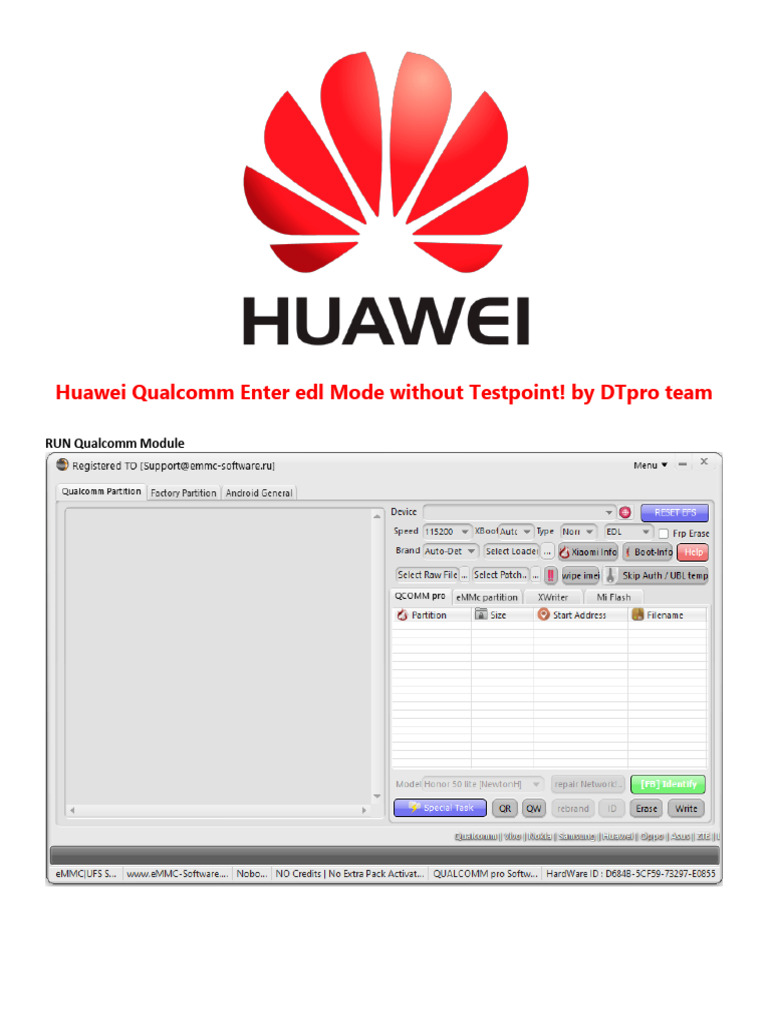 Huawei Qualcomm (Enter in Edl Mode Without Testpoint) English | PDF