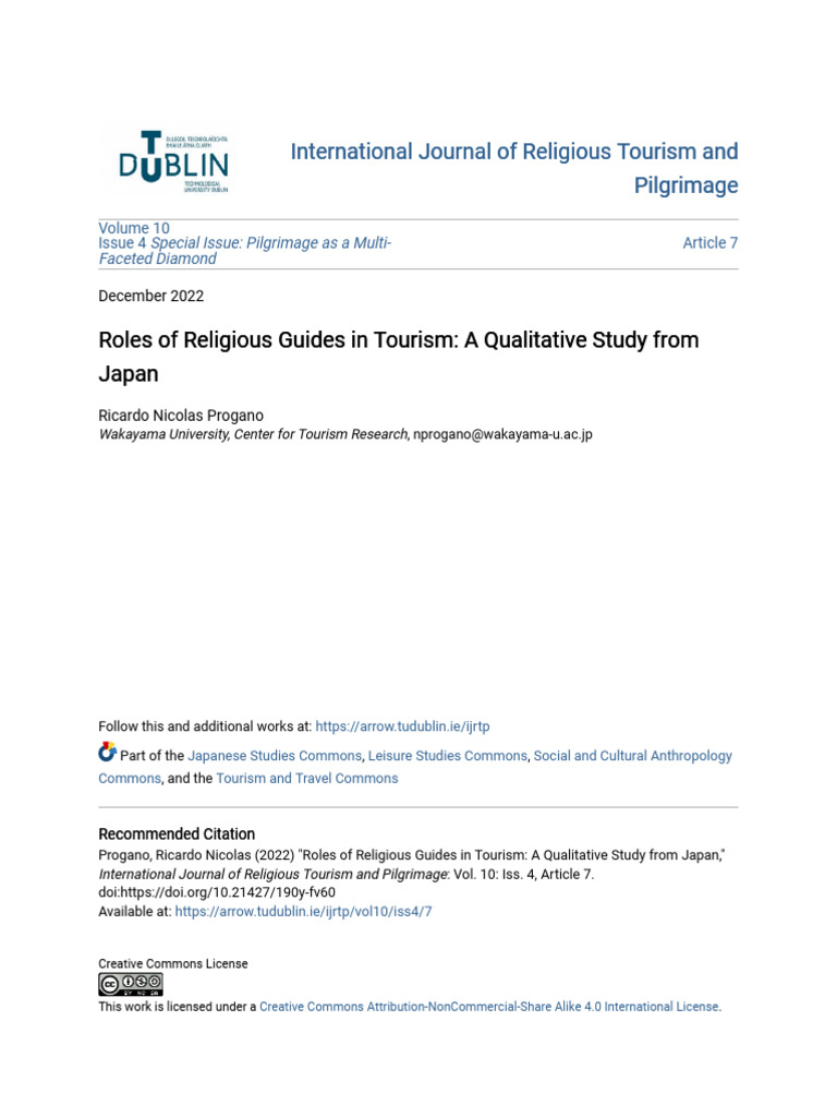 Religious Guides in Japanese Tourism | PDF | Tourism | Pilgrim