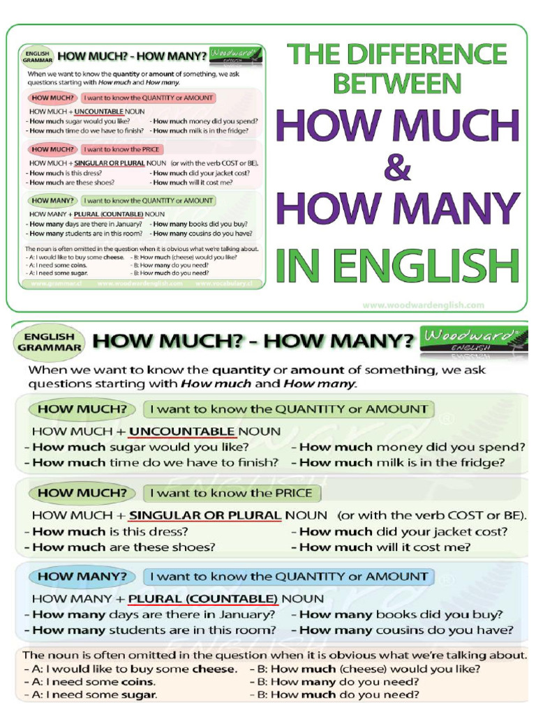 How Much - Many | PDF