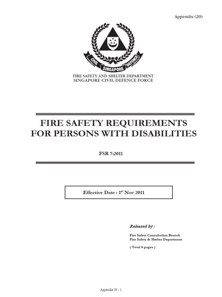 Appendix 20 (Fire Safety Requirements For Persons With Disabilities ...