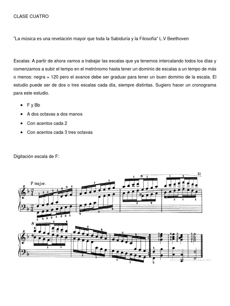 Escalas y Ejercicios de Piano para Avanzar | PDF | Tempo ...