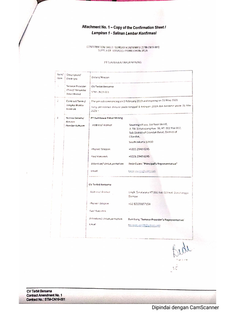 Bagian 2 - Salinan Lembar Konfirmasi - PT - STM | PDF