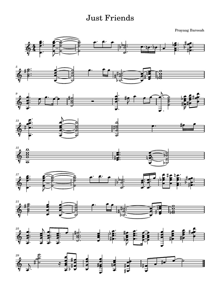 Just Friends Chord Melodyy | PDF
