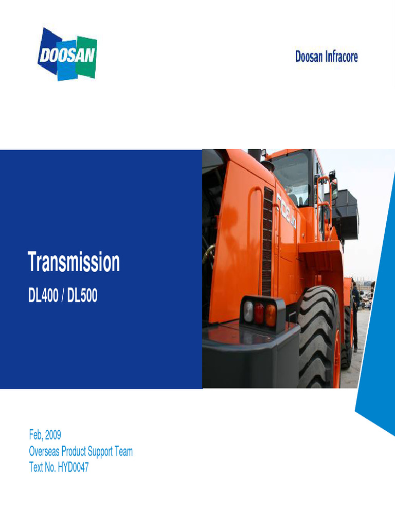 HYD0047 DL Transmission DL400-500 | PDF | Clutch | Axle