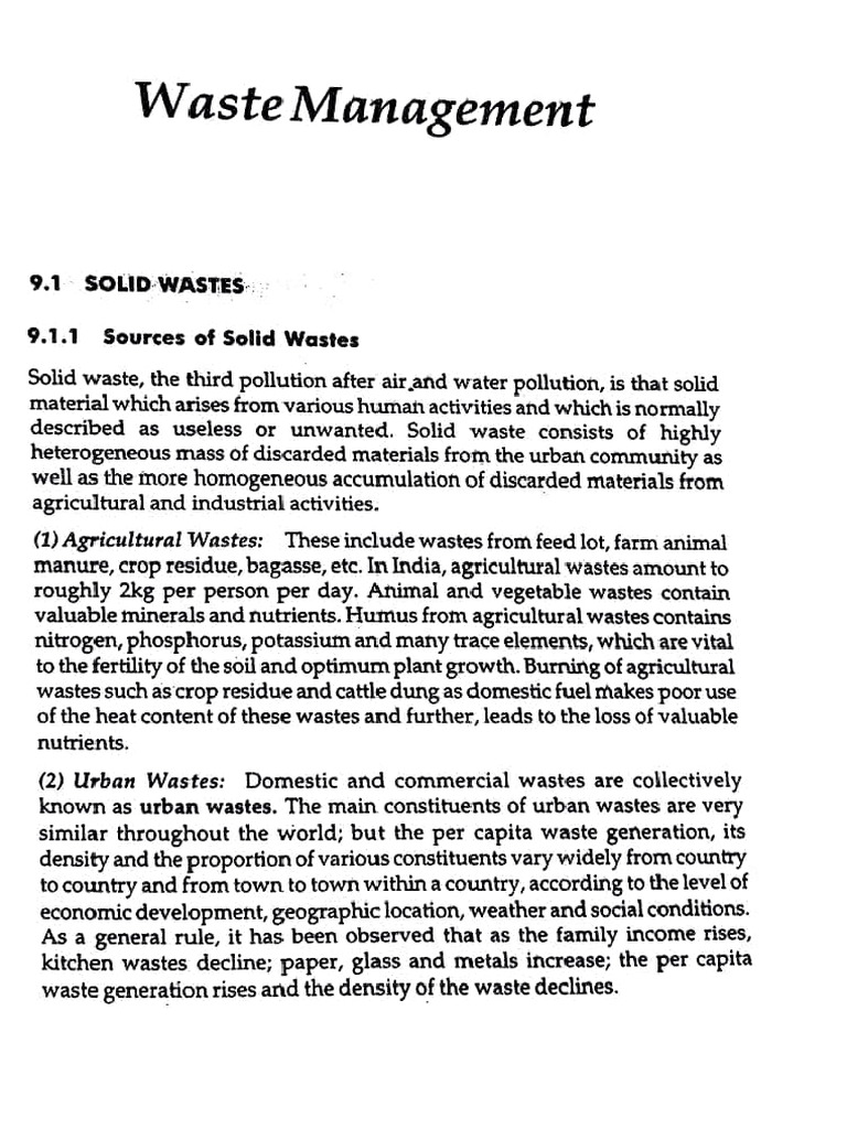 Urban and Industrial Waste Management | PDF | Waste Management | Landfill