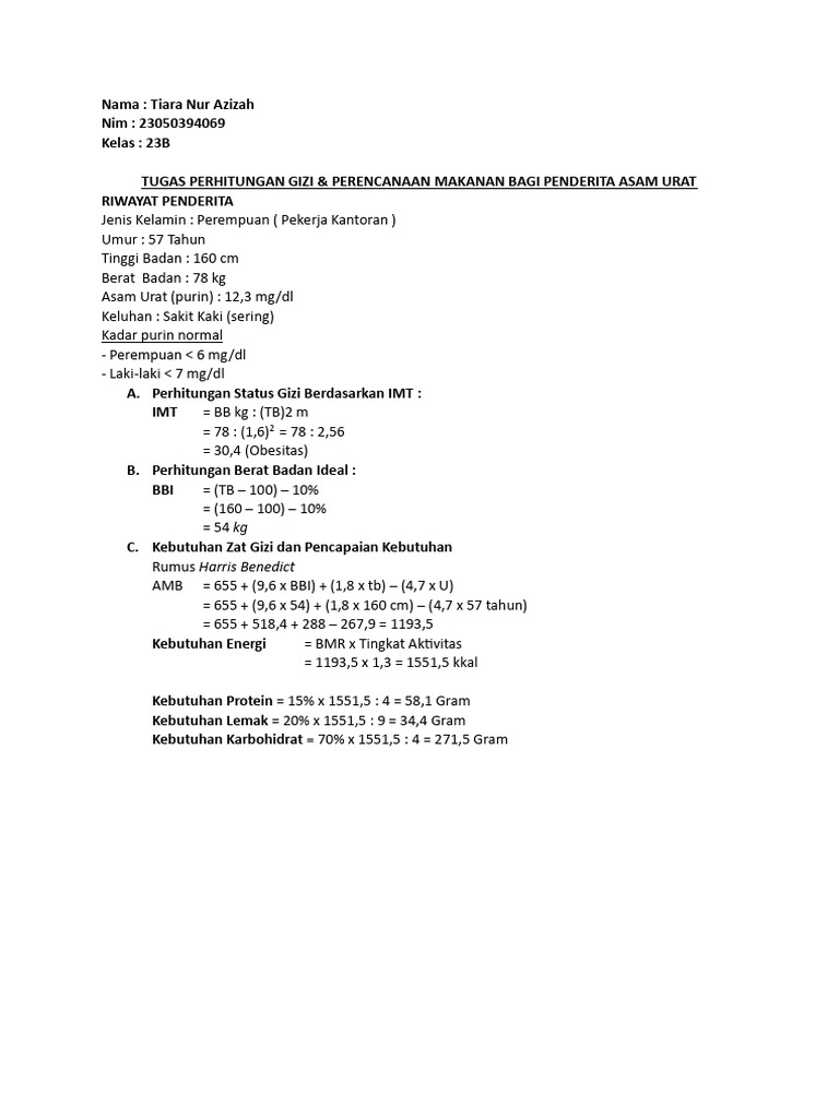 Perhitungan Gout | PDF