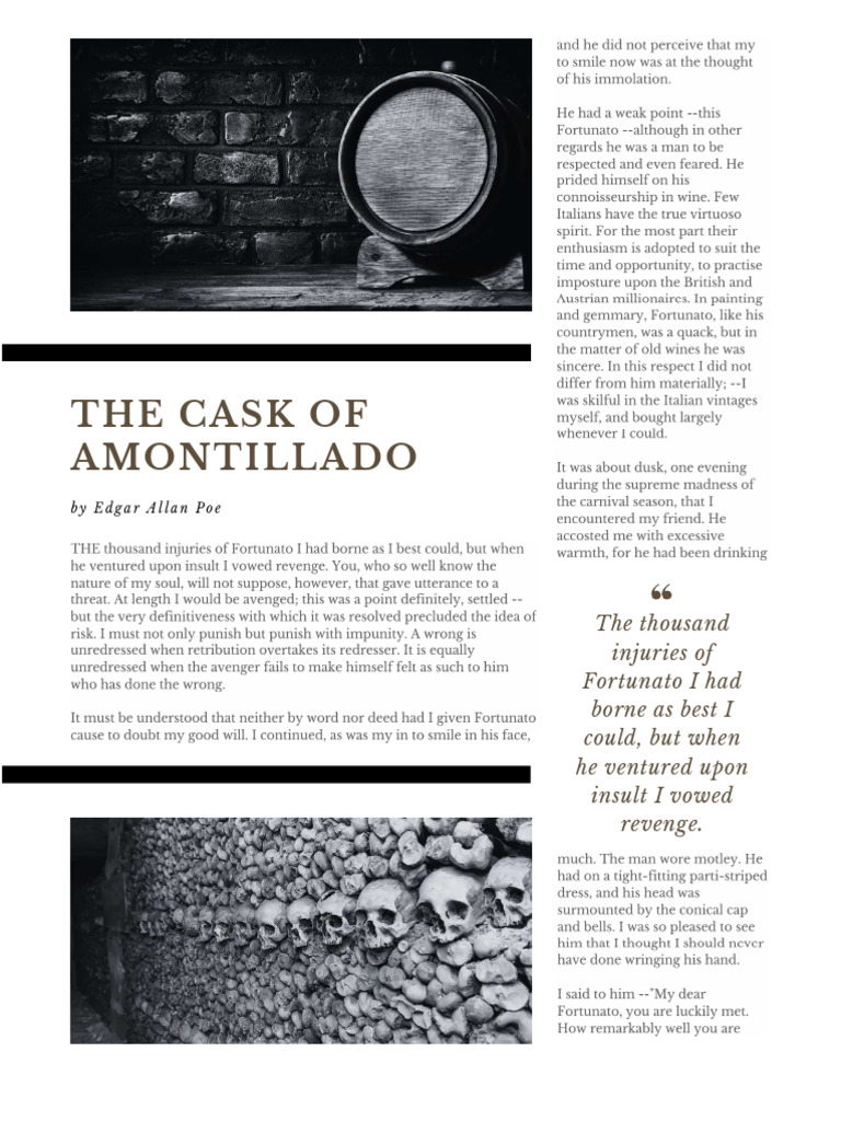 The Cask of Amontillado | PDF | Young Adult