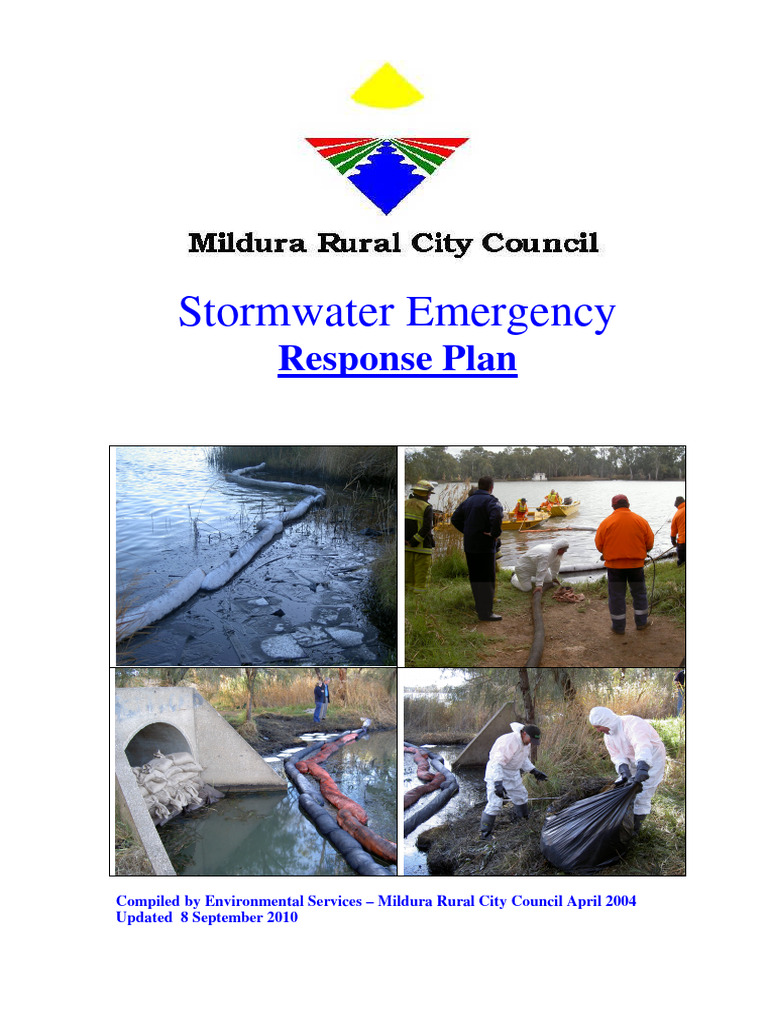Stormwater Emergency Response Plan | PDF | Oil Spill | Emergency