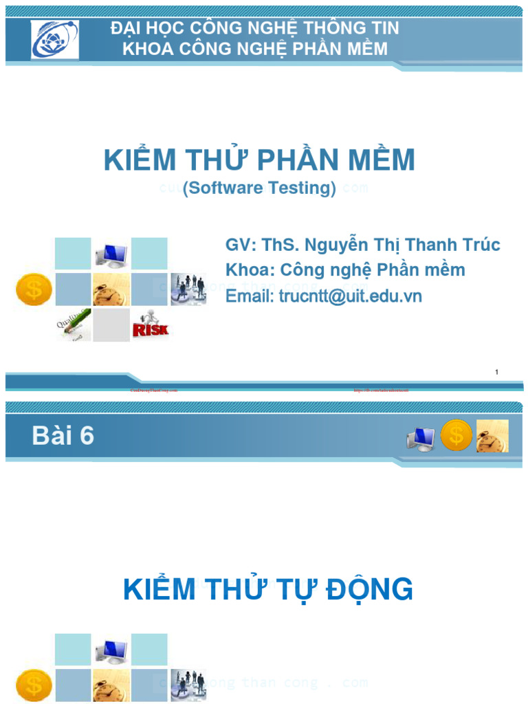 Kiem Tra Phan Mem Nguyen Thi Thanh Truc Bai6 Kiem Thu Tu Dong (Cuuduongthancong - Com) | PDF